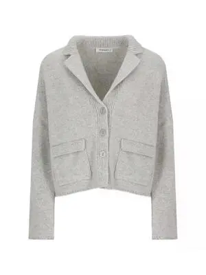 KANGRA Button-up Knitted Cardigan - Grey