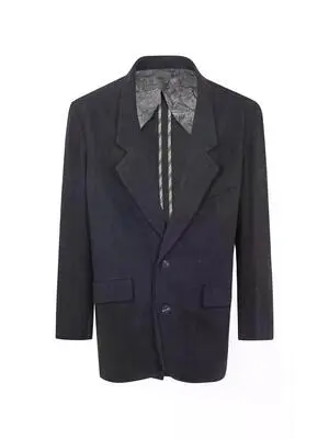 ZIGGY CHEN Raw-edge Blazer - Grey