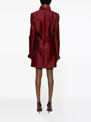 Alberta Ferretti Ruffled Long-sleeve Mini Dress