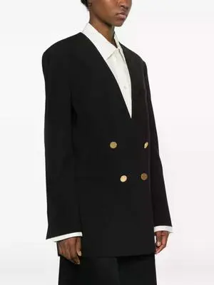 Alberta Ferretti Double-breasted Collarless Blazer