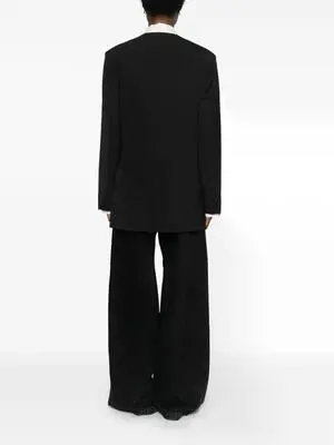 Alberta Ferretti Double-breasted Collarless Blazer
