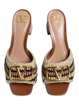 Valentino Garavani Vlogo Signature Slide Sandals 60mm