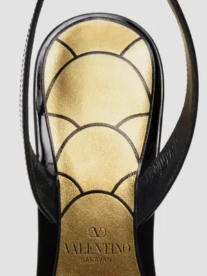 Valentino Garavani Ladycrush 85mm Patent Leather Sandals With Crystals