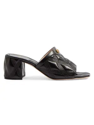 Valentino Garavani Quiltie 67 Quilted Nappa Leather 60mm Slide Sandals
