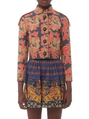 Valentino Garavani Caban In Quilted Floral Jacquard