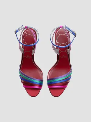 Valentino Garavani Ladycrush 85mm Satin Sandals With Crystals