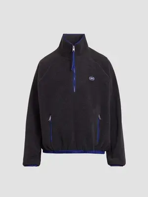 AMI Paris Half-zip Fleece Pullover - Gris Carbone