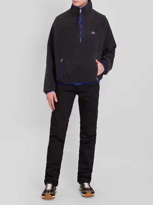 AMI Paris Half-zip Fleece Pullover