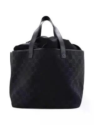 Gucci Edge Gg Rubber Effect Leather Large Tote Bag