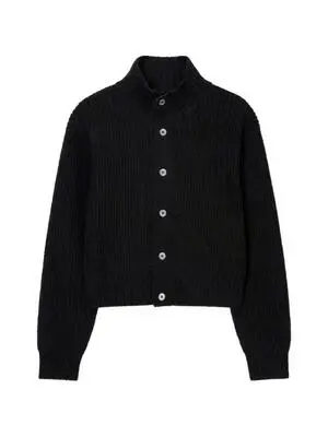 DUNST Ribbed-knit High-neck Sweater - Black