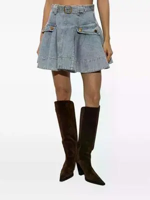 Zimmermann Belted Pleated Mini Skirt