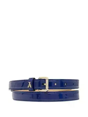 Patrizia Pepe Patent-finish Fly Belt - Blue