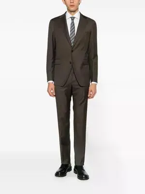 Tagliatore Single-breasted Notched-lapels Suit - Brown