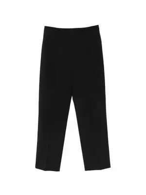 Alberta Ferretti Pressed-crease Straight-leg Trousers - Black