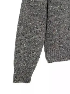 Bruno Manetti Speckled Roll-neck Sweater