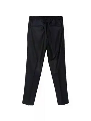 Tagliatore Pleated Drawstring Trousers - Blue