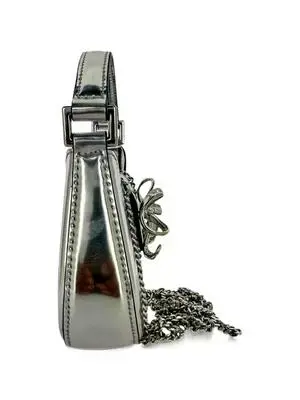 SELF-PORTRAIT Bow-detail Patent Shoulder Bag