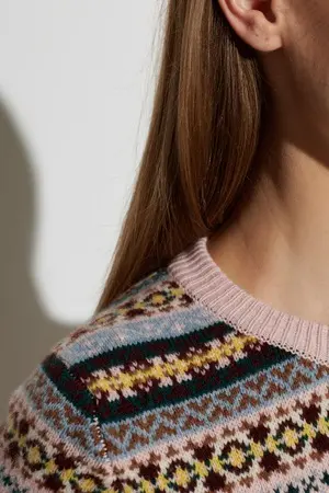 &daughter Kilda Shrunken Fairisle’ Wool Sweater