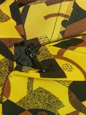 Fendi Geometric-print Crepe Maxi Skirt