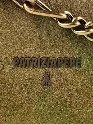 Patrizia Pepe Ring-detailed Suede Shoulder Bag