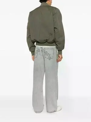 Palm Angels Logo-print Wide-leg Jeans