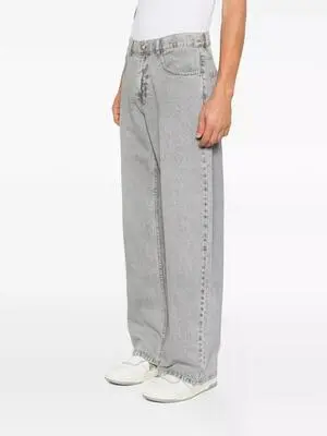 Palm Angels Logo-print Wide-leg Jeans