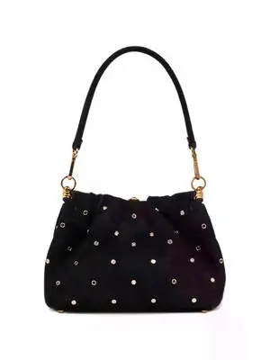 Etro Small Vela Blossom Bag In Suede With Jewel Studs
