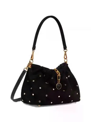 Etro Small Vela Blossom Bag In Suede With Jewel Studs