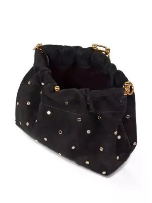 Etro Small Vela Blossom Bag In Suede With Jewel Studs