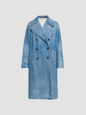 Dries Van Noten Riani Den Double-breasted Denim Coat - Blue