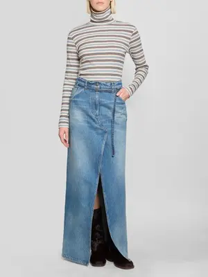 Dries Van Noten Silvana Den Denim Maxi Skirt