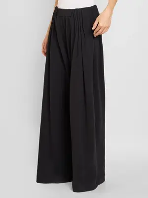 Dries Van Noten Hamesa Cotton Pleated Wide-leg Pants