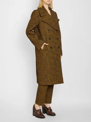 Dries Van Noten Riani Metallic Jacquard Coat