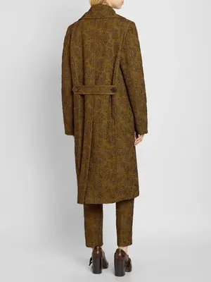 Dries Van Noten Riani Metallic Jacquard Coat