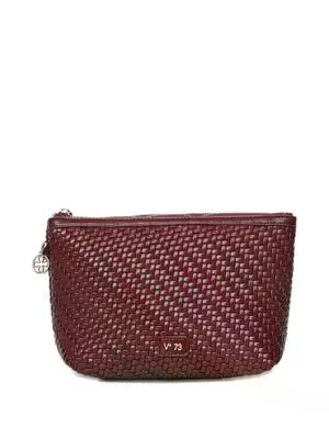 V°73 Zelda Woven-effect Clutch Bag - Red