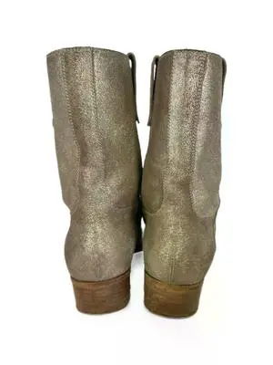 JIMMY CHOO Cowboy Ankle Boots - Gold