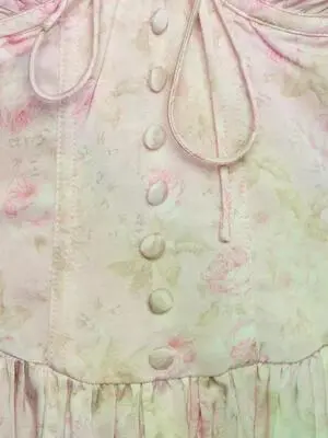 For Love & Lemons Floral-print Fit Flared Mini Dress