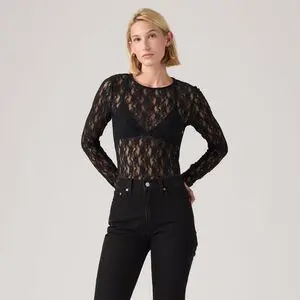 LEVI'S Seraphina Lace Long-sleeve Top