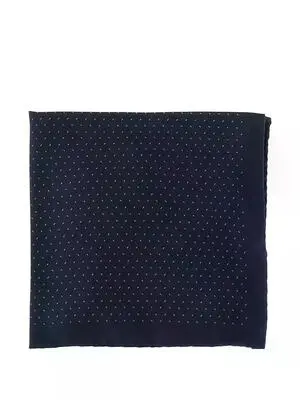 BOSS One Silk Pocket Square With Printed Pattern - Blue