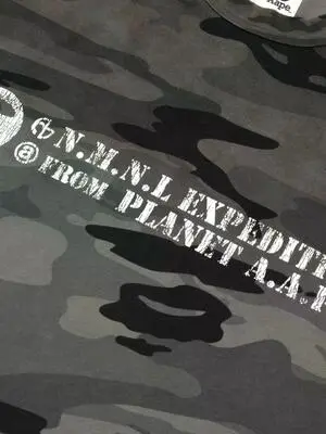 AAPE BY *A BATHING APE X Nomanual Moonface Camp-print Long-sleeved T-shirt