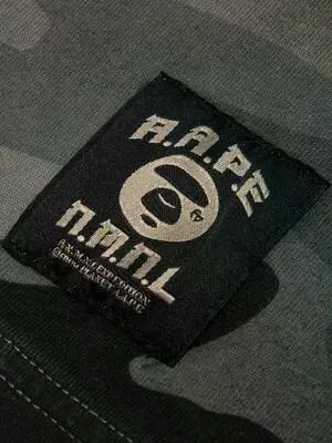 AAPE BY *A BATHING APE X Nomanual Moonface Camp-print Long-sleeved T-shirt