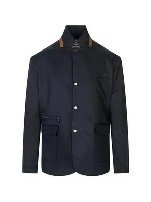 Kiton High-neck Jacket - Blue