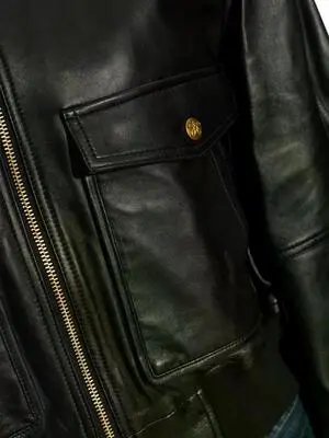 WILLY CHAVARRIA Button-flap Leather Jacket