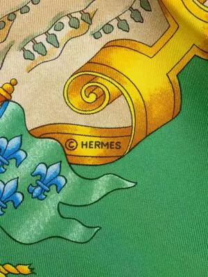 Hermès 1990-2010 Voiles De Lumiere Silk Scarf 90 Scarves - White