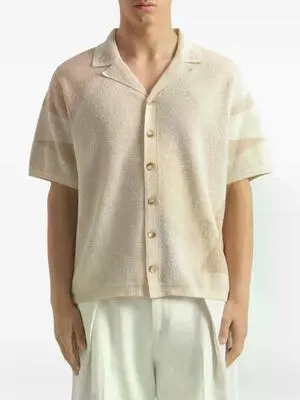 DON'T WASTE CULTURE Helviane Embroidered-collar Shirt