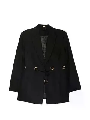 Cult Gaia Eyelet-embellished Drawstring Jacket - Black
