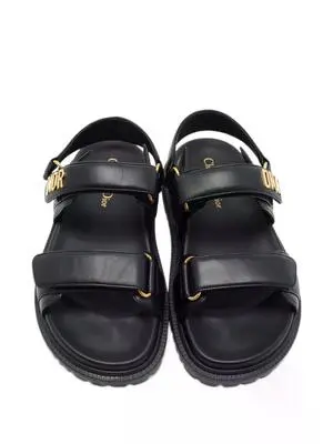 Dior Dioract Leather Sandals - Black