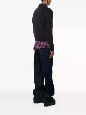 SUNFLOWER Moon Ribbed-trim Sweater