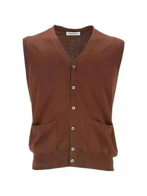 Al Duca D'aosta Button-up V-neck Knitted Vest - Brown
