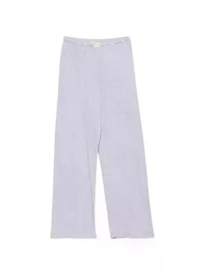 Sporty & Rich Ribbed-knit Straight Trousers - Grey